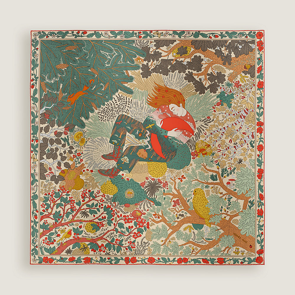 Carré 90 Dans les Bras de Séléné - Bleu | Hermès Suisse